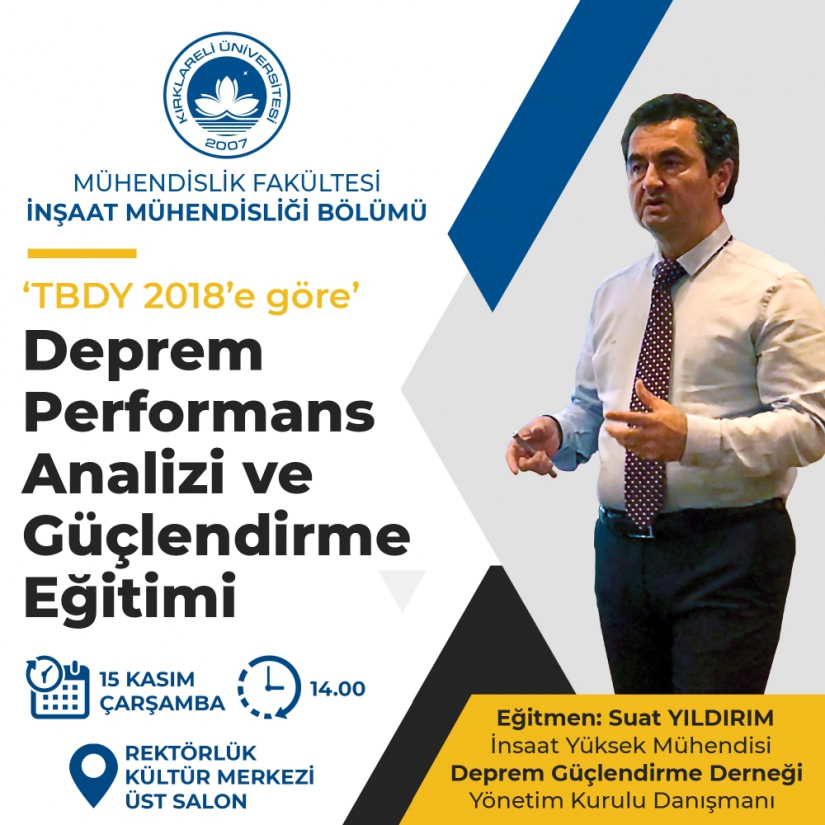 DEPREM PERFORMANS ANALİZİ VE GÜÇLENDİRME EĞİTİMİ - KLU - Mühendislik ...